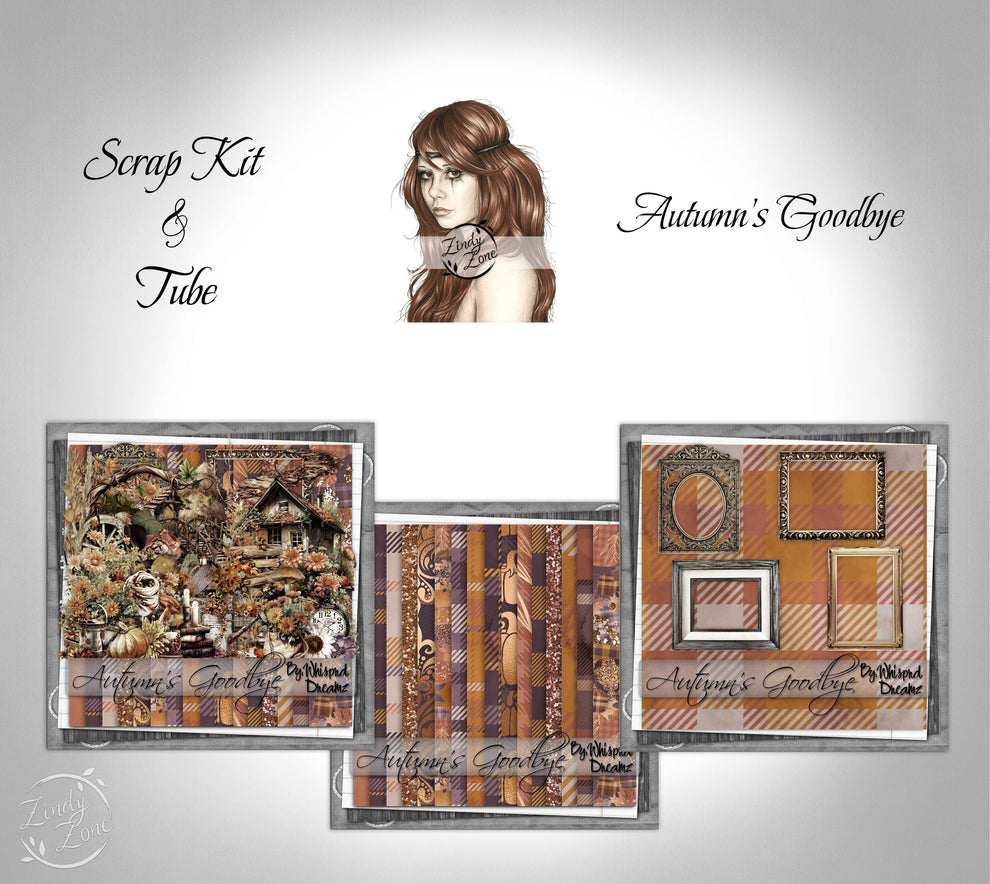 Autumn's Goodbye Scrap Kit and Tube - ZindyZone