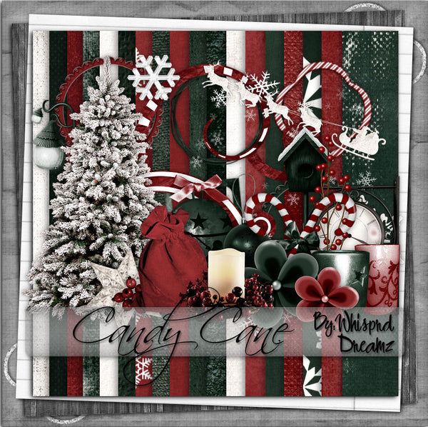 Candy Cane Scrap Kit - ZindyZone